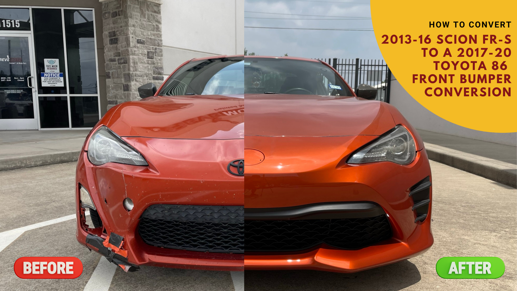How to Convert Your 2013–2016 Scion FR-S to a 2017–2020 Toyota 86 Fron ...