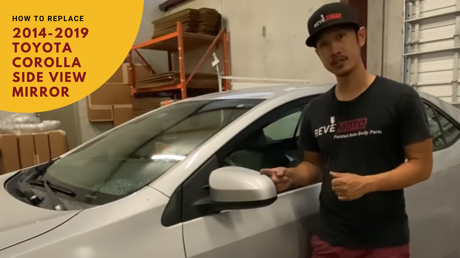 How to Replace a 2014-2019 Toyota Corolla Side View Mirror - ReveMoto