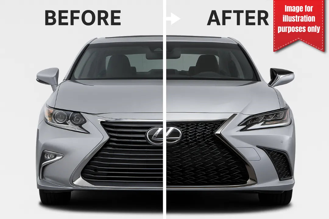 2016–2018 Lexus ES350 to 2019+ Front Bumper Conversion Kit | Painted to ...